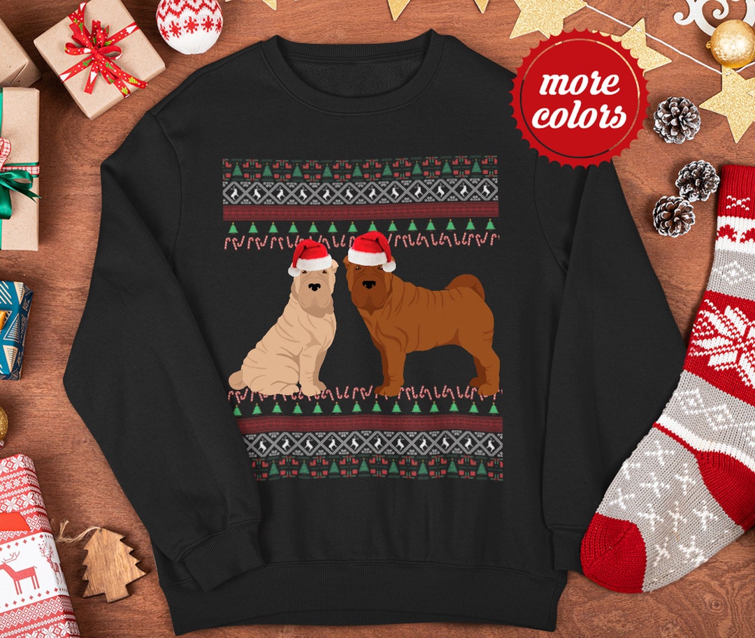 Pull de Noël Shar Pei Sweatshirt unisexe Shar Pei Cadeau Shar Pei ...