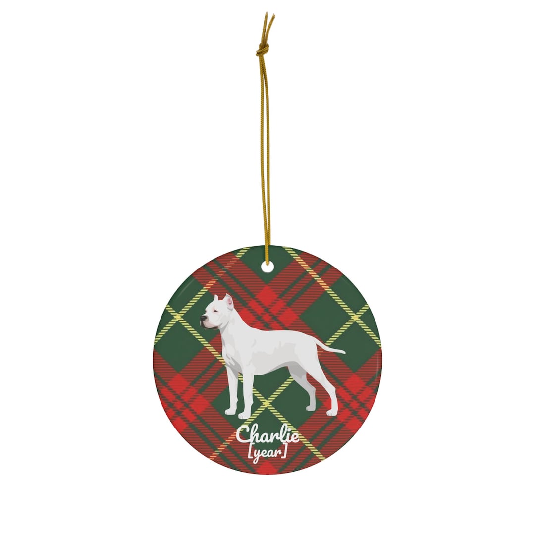 Dogo Argentino Ornament | Dogo Argentino Gifts | Customized Argentinian ...