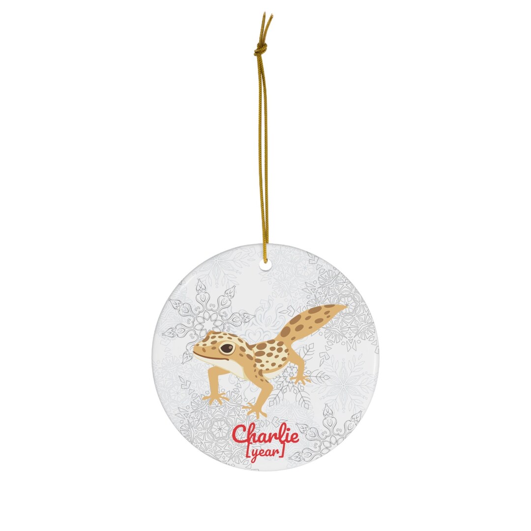 Leopard Gecko Ornament | Leopard Gecko Gifts | Customized Leopard Gecko ...