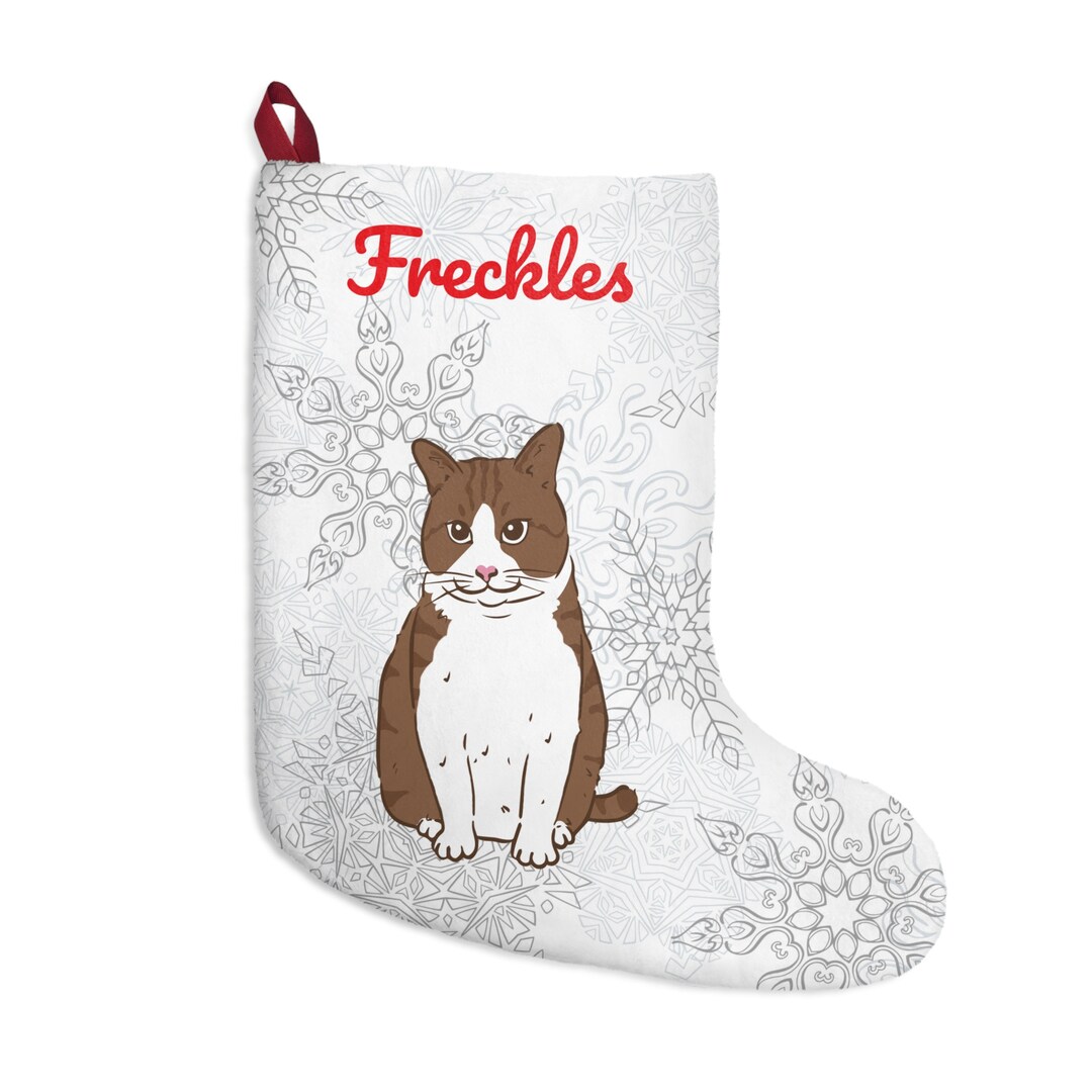 Tabby Cat Stocking American Shorthair Cat Gifts White and Brown Tabby ...