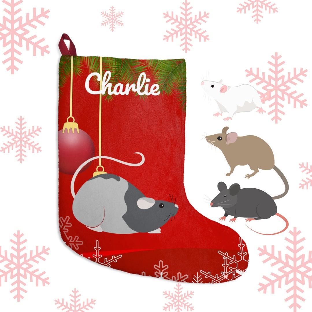 Rat Stocking | Pet Rat Gifts | Personalized Rat Christmas Stocking ...