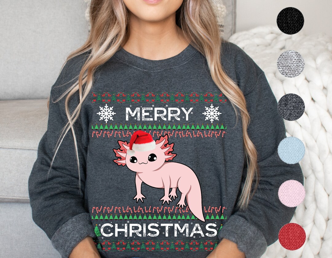 Axolotl Christmas Sweater | Axolotl Gift | Axolotl Sweater | Ugly ...