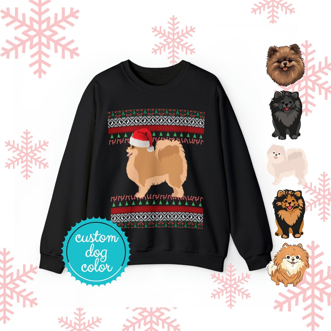 Pomeranian Christmas Sweater | Custom Pomeranian Gifts | Unisex ...