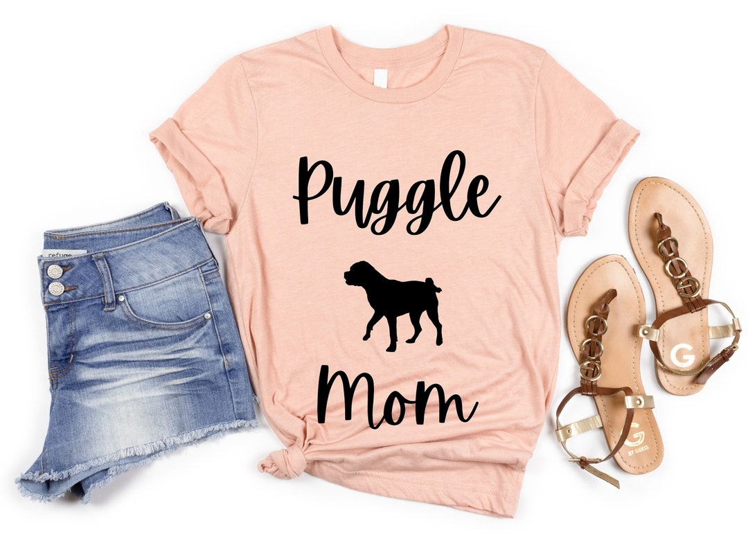 Puggle Mom Shirt Puggle Shirt for Women Puggle Mama Puggle Dog Mom ...