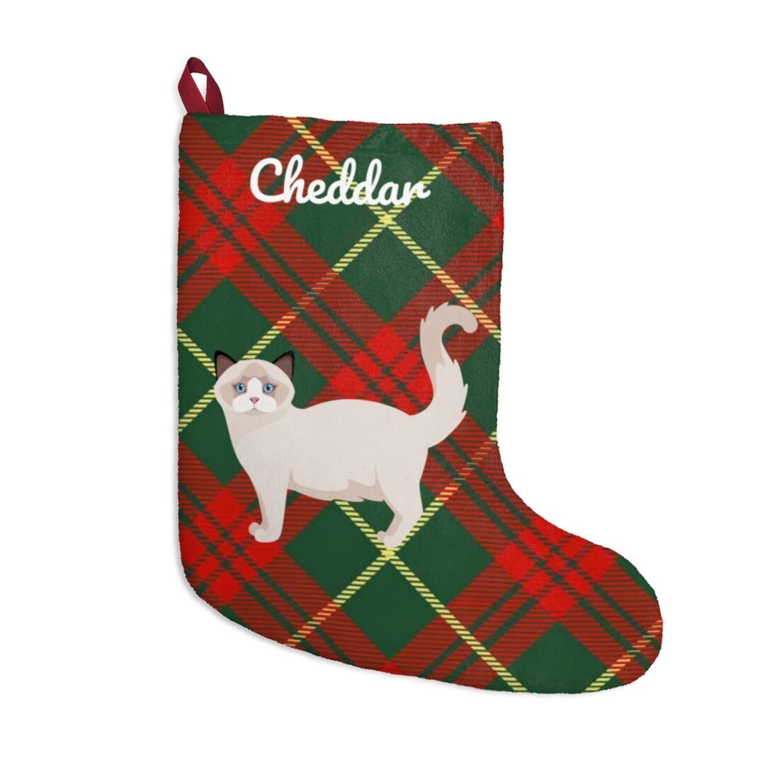 Ragdoll Cat Stocking | Ragdoll Gifts | Personalized Ragdoll Cat ...