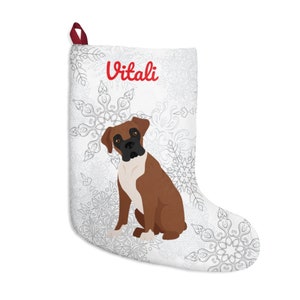 Boxer Stocking | Boxer Gifts | Personalized Boxer Christmas Stocking ...