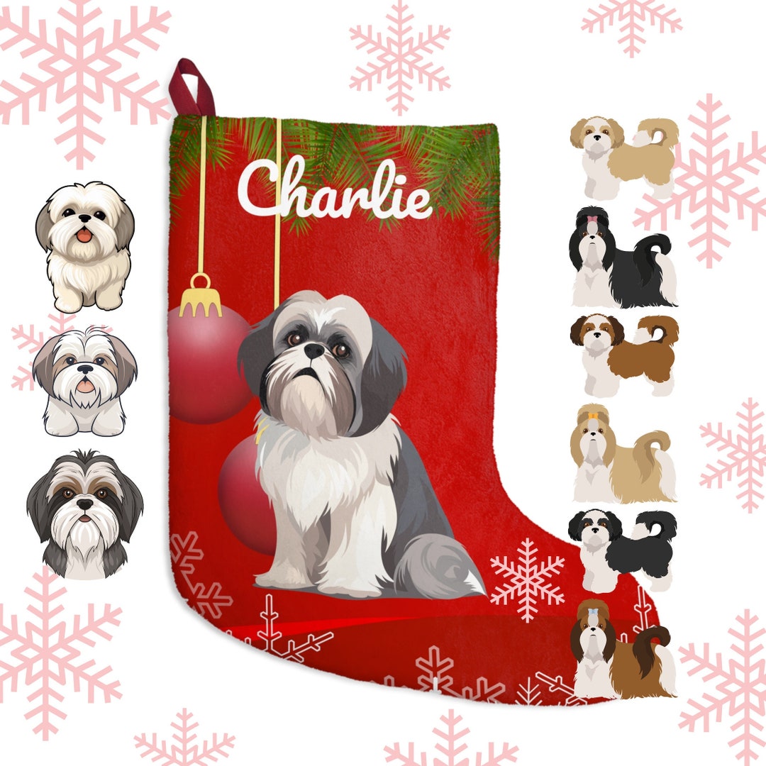 Shih Tzu Stocking | Shih Tzu Gifts | Personalized Shih Tzu Christmas ...