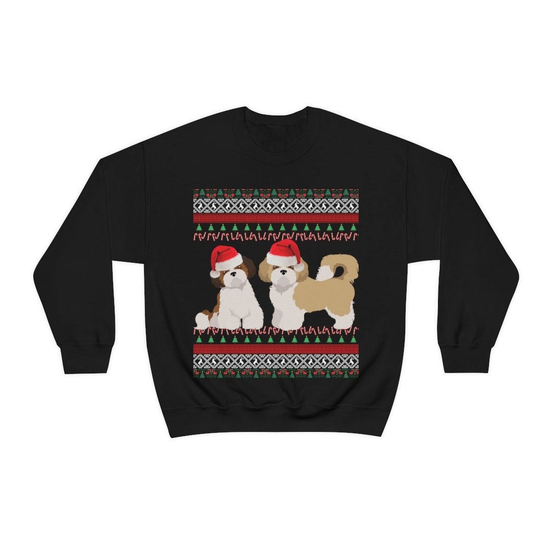 Shih Tzu Christmas Sweater | Shih Tzu Sweatshirt | Shih Tzu Gifts ...