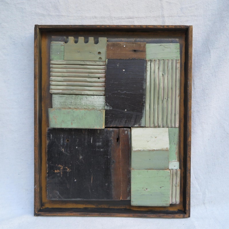 Wood Assemblage Art - Etsy