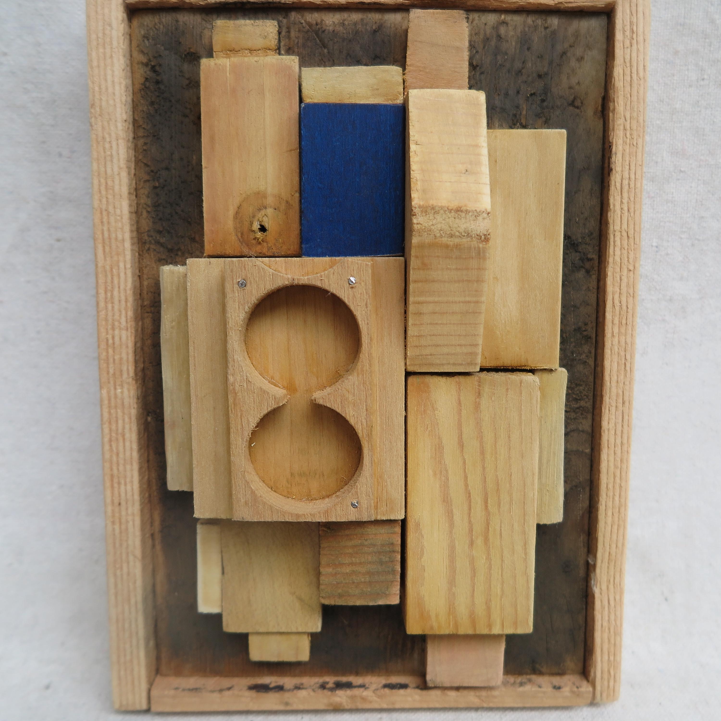Found Wood Wall Art Sculpture, Hand Painted Assemblage by Gregg ...