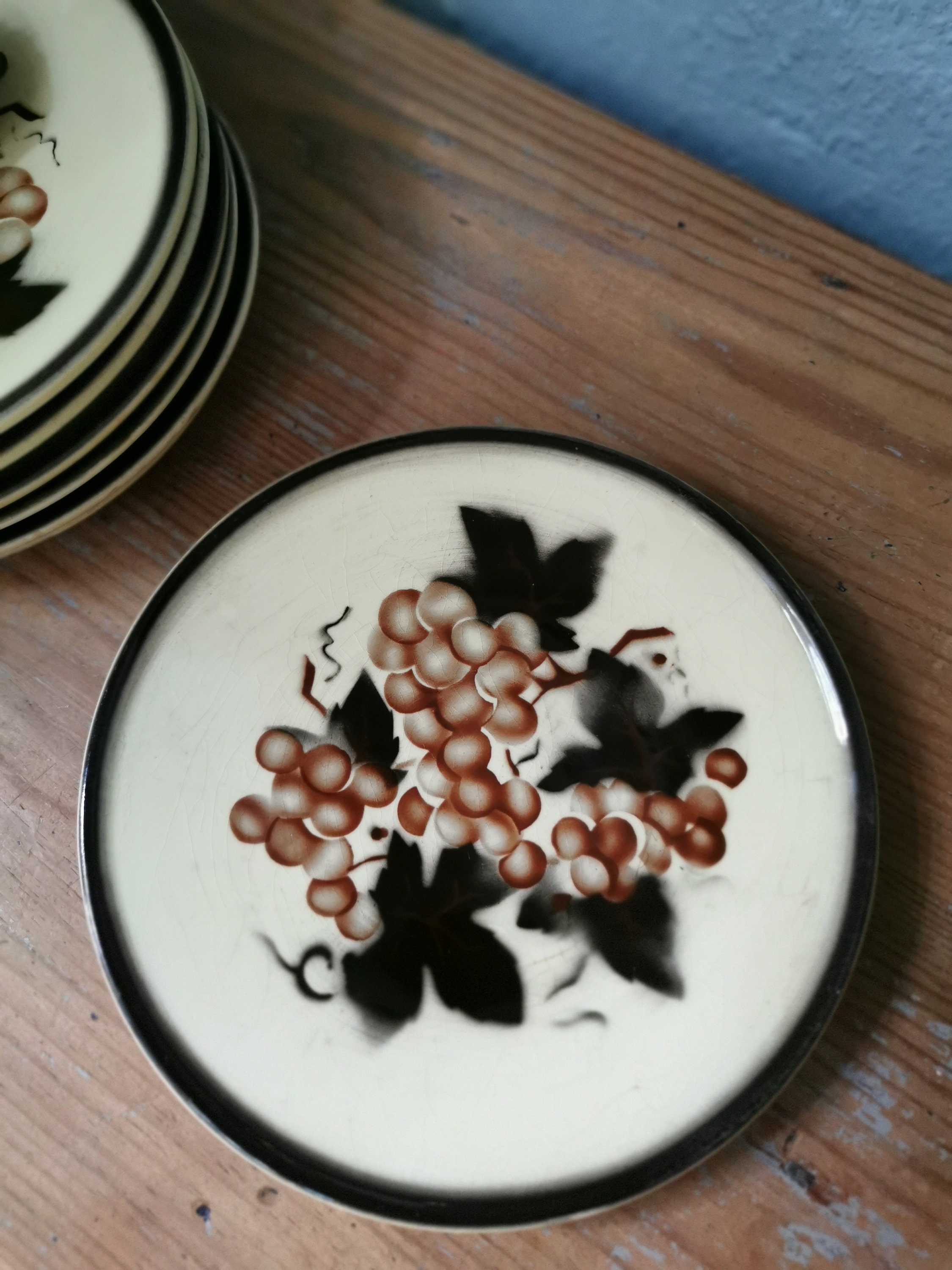 Rare Batch of 7 Vintage Dessert Plates Faïence Musterschutz - Etsy