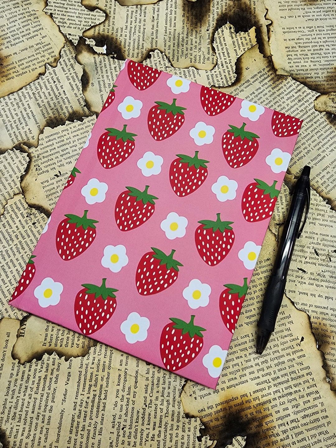 Strawberry Mingle: Strawberries and Flowers Hardcover Journal - Matte ...
