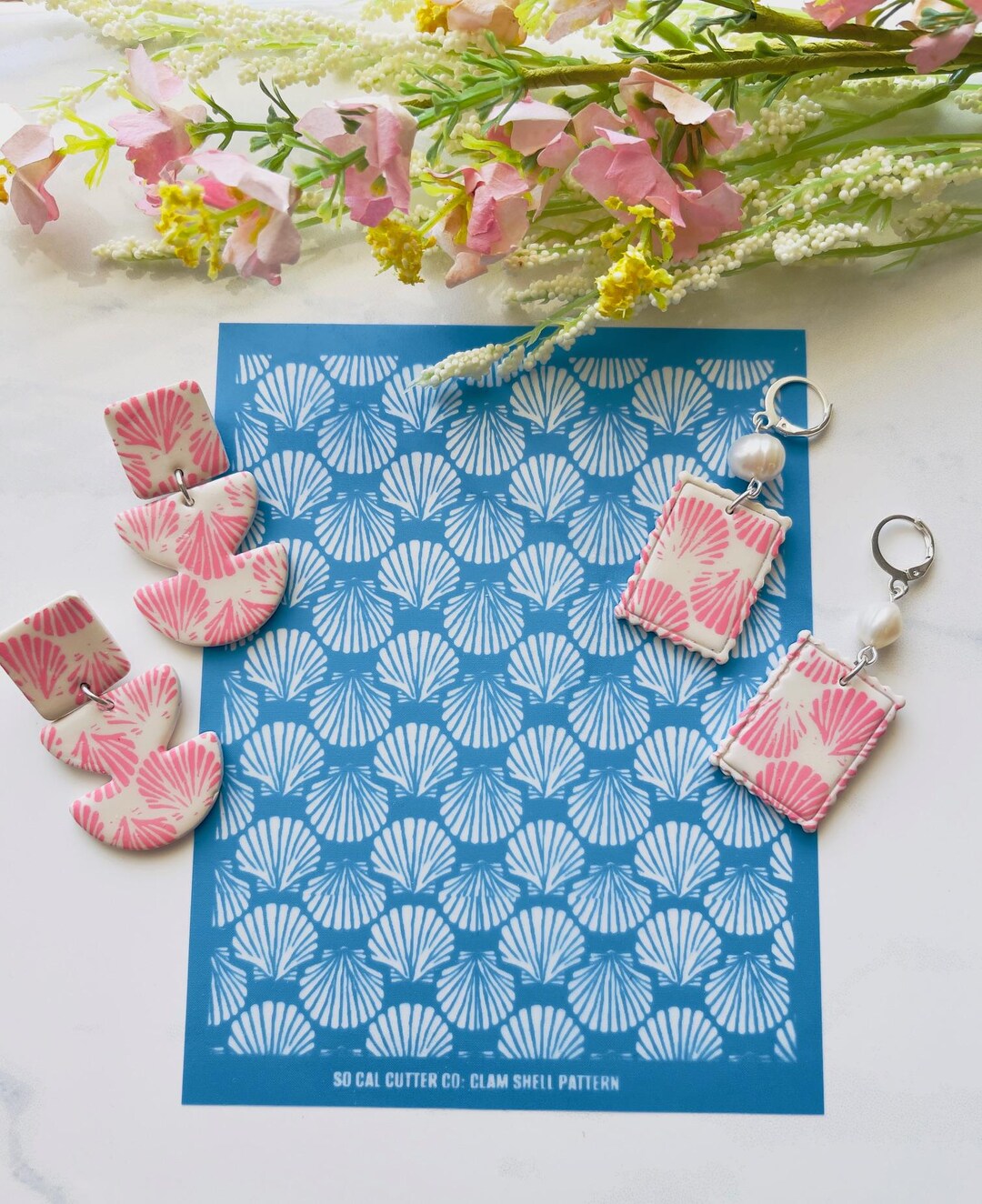 Clam Shell Silk Screen Stencil: Polymer Clay, Ceramics - Includes ...