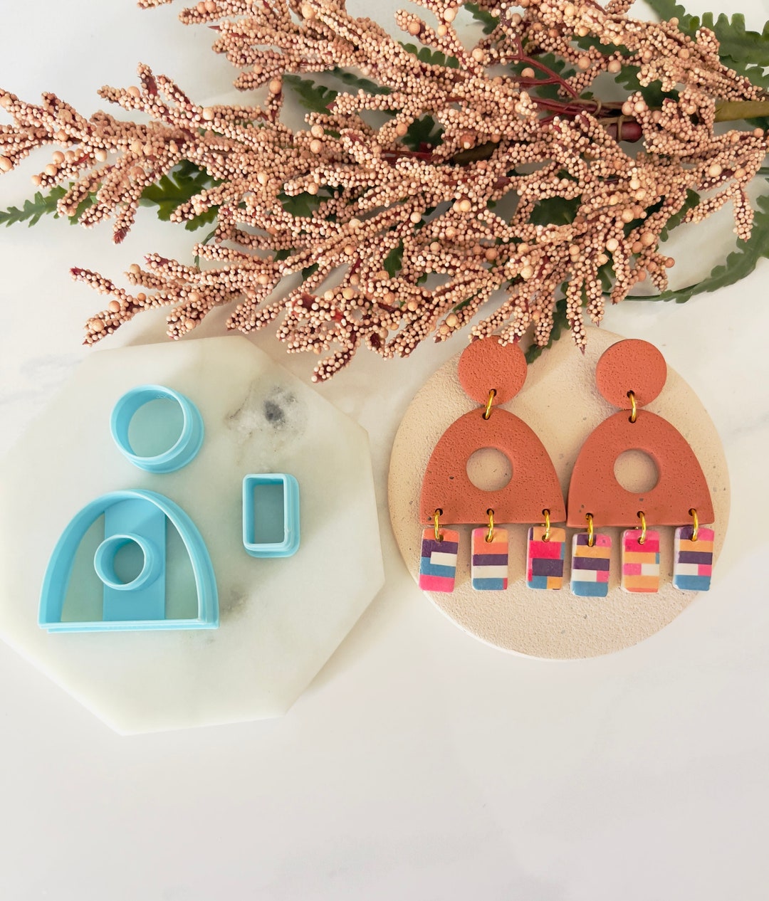 Arch Shape Clay Cutter, Dome Shape With Circle Cutout, Rectangle Dangle ...