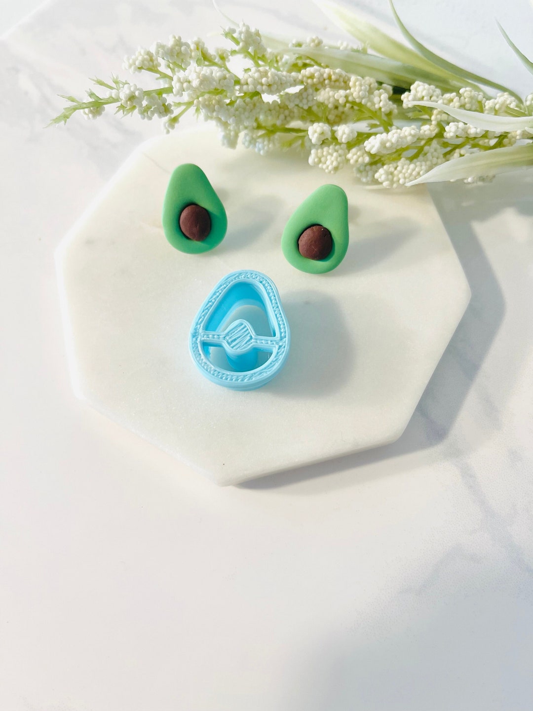 Avocado Shape, Clay Cutter, Avocado Stud Shape, Fruit Shape, Clay Mold ...