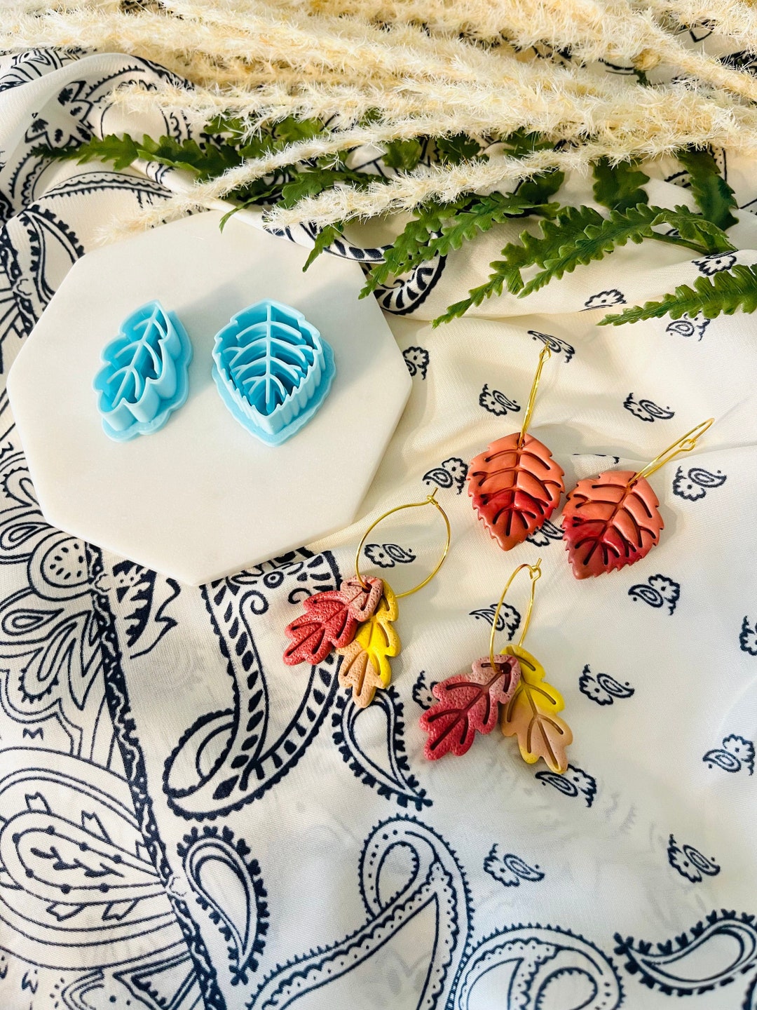 Fall Leaves Set, Clay Cutters, Aspen Leaf Shape, Oak Leaf Shape ...