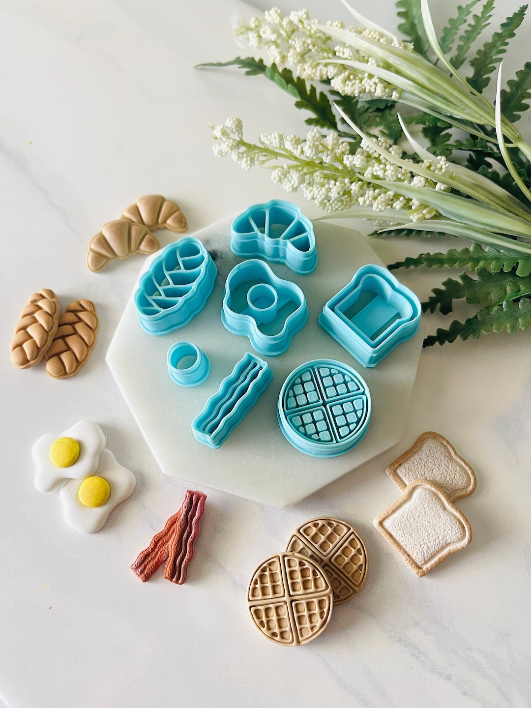 Breakfast Clay Cutter Set: Food-shaped Polymer Clay Molds - Etsy