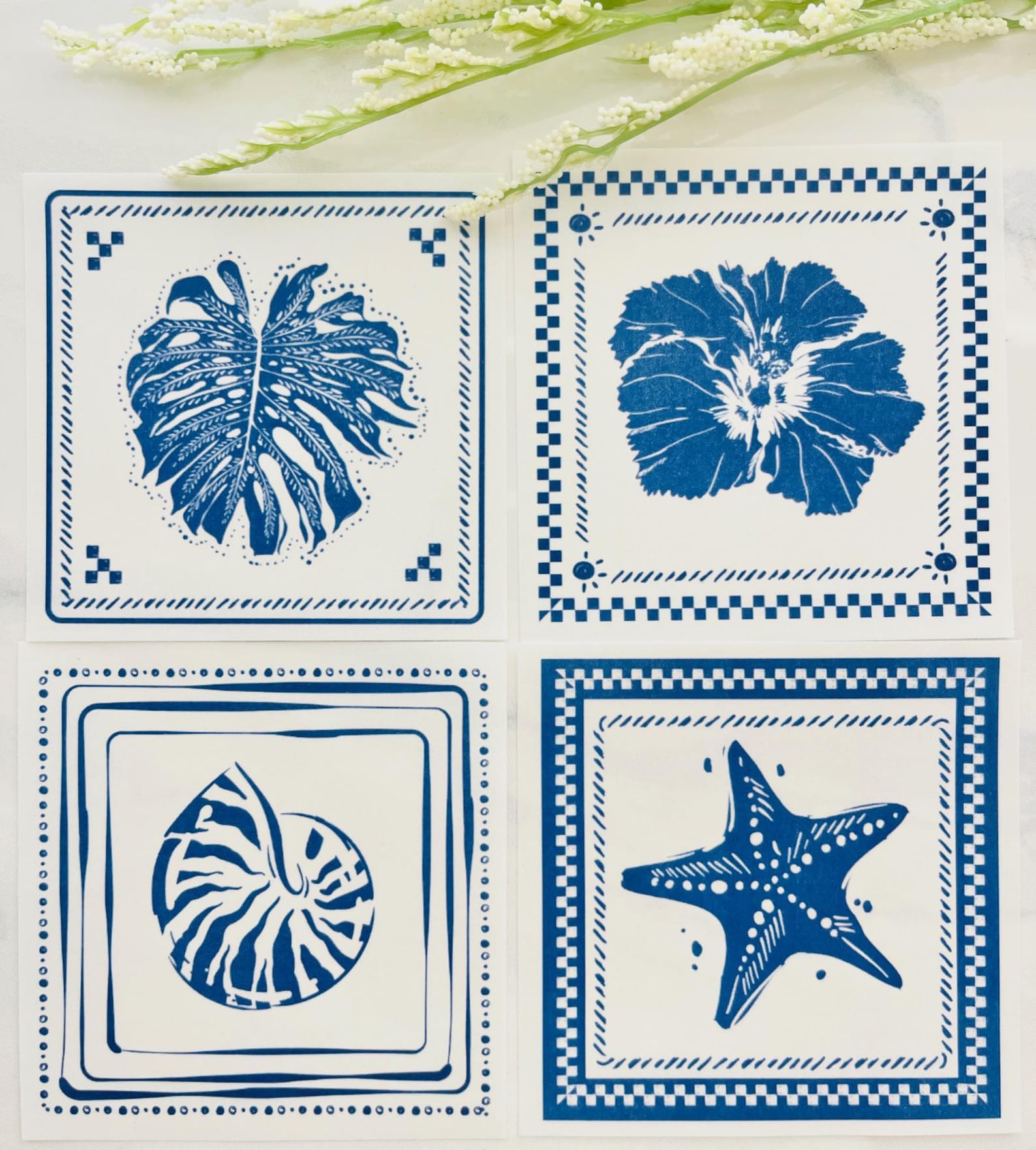Embossed Postage Stamp Clay Cutter Set: Trinket Dish, Ornament, Cookie ...