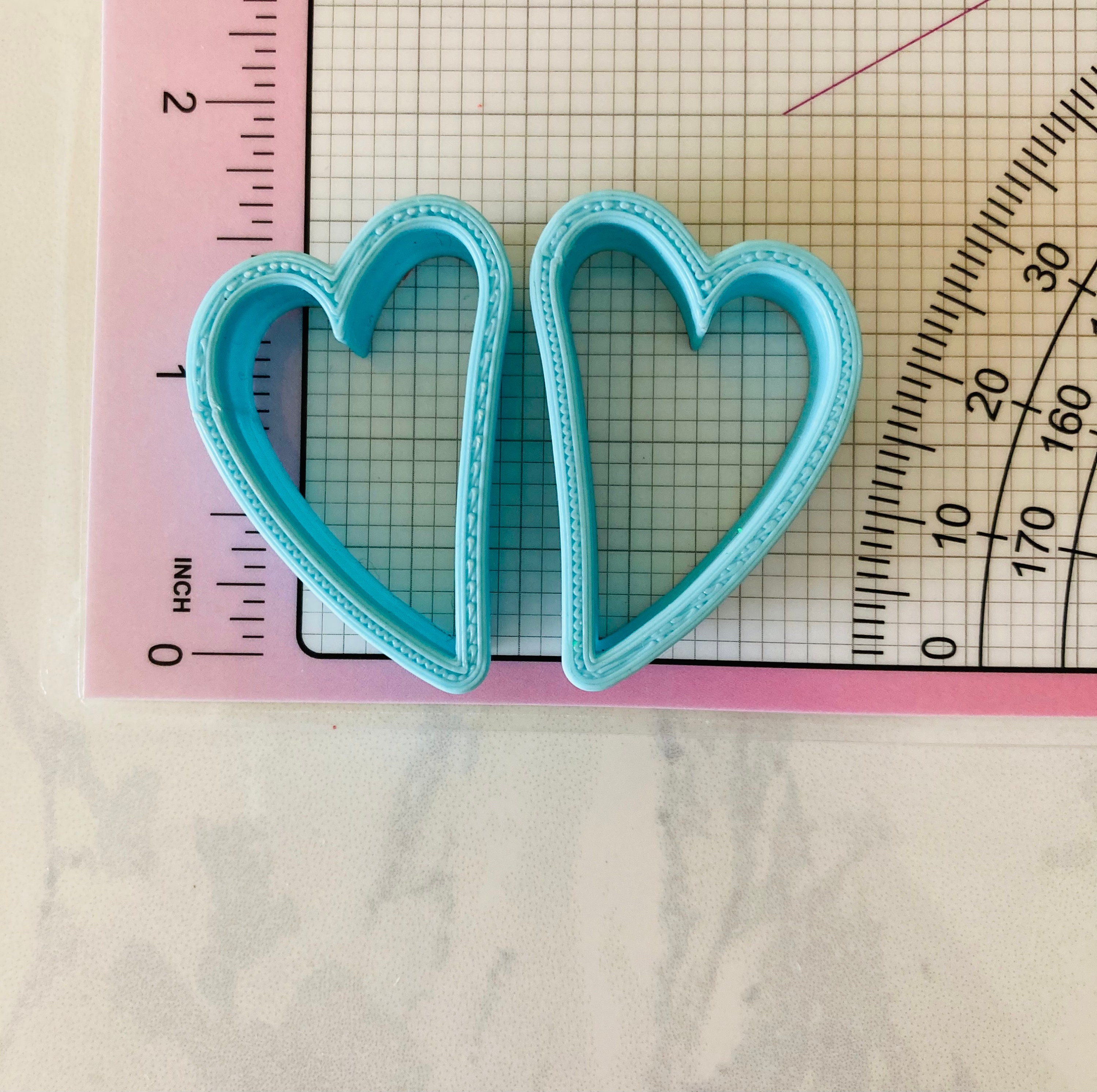 Heart Shape Clay Cutter Set Elongated Heart Heart Studs | Etsy