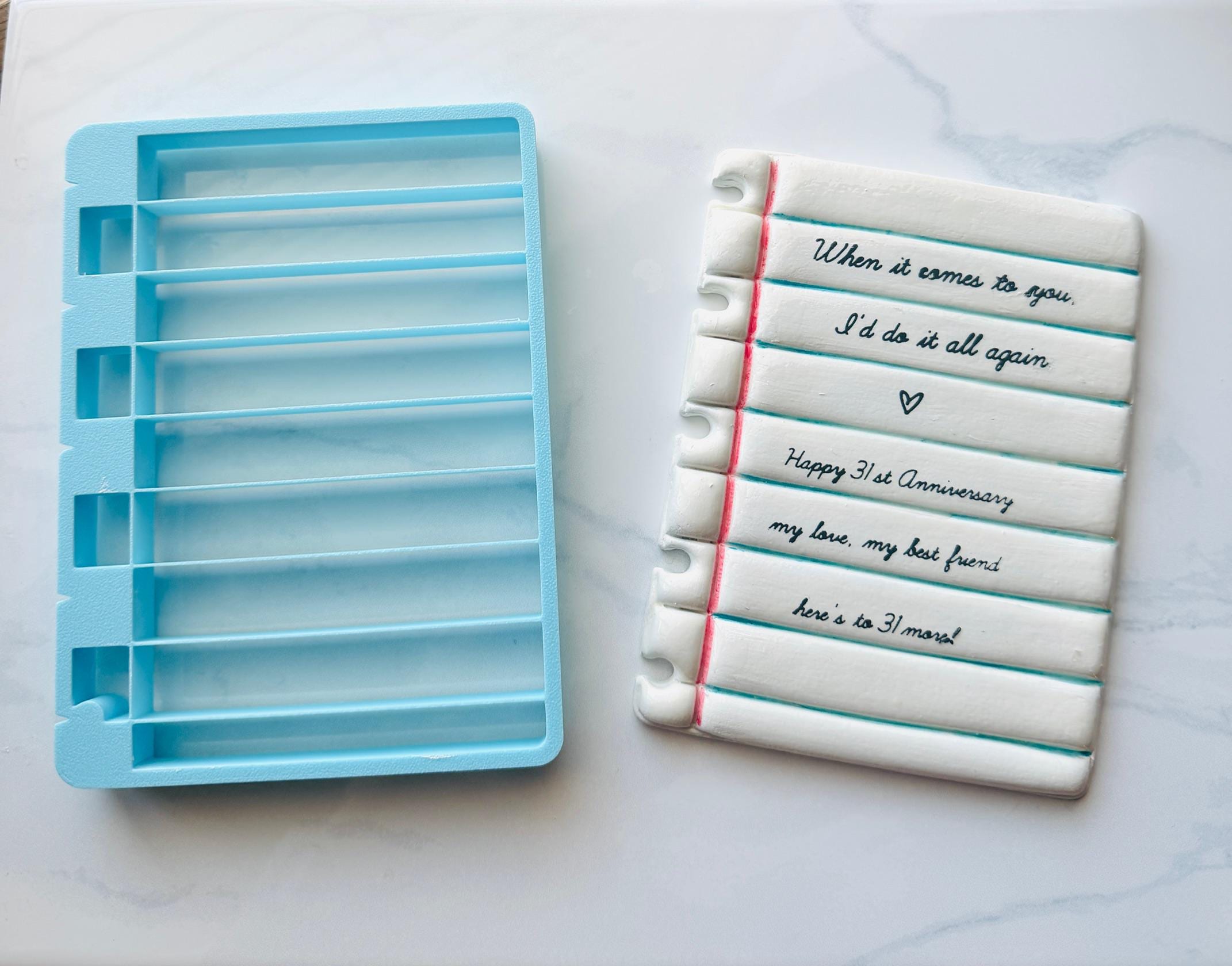 Notebook Paper Cutter, Clay Mold for Polymer, Air Dry, or Ceramic Clay ...