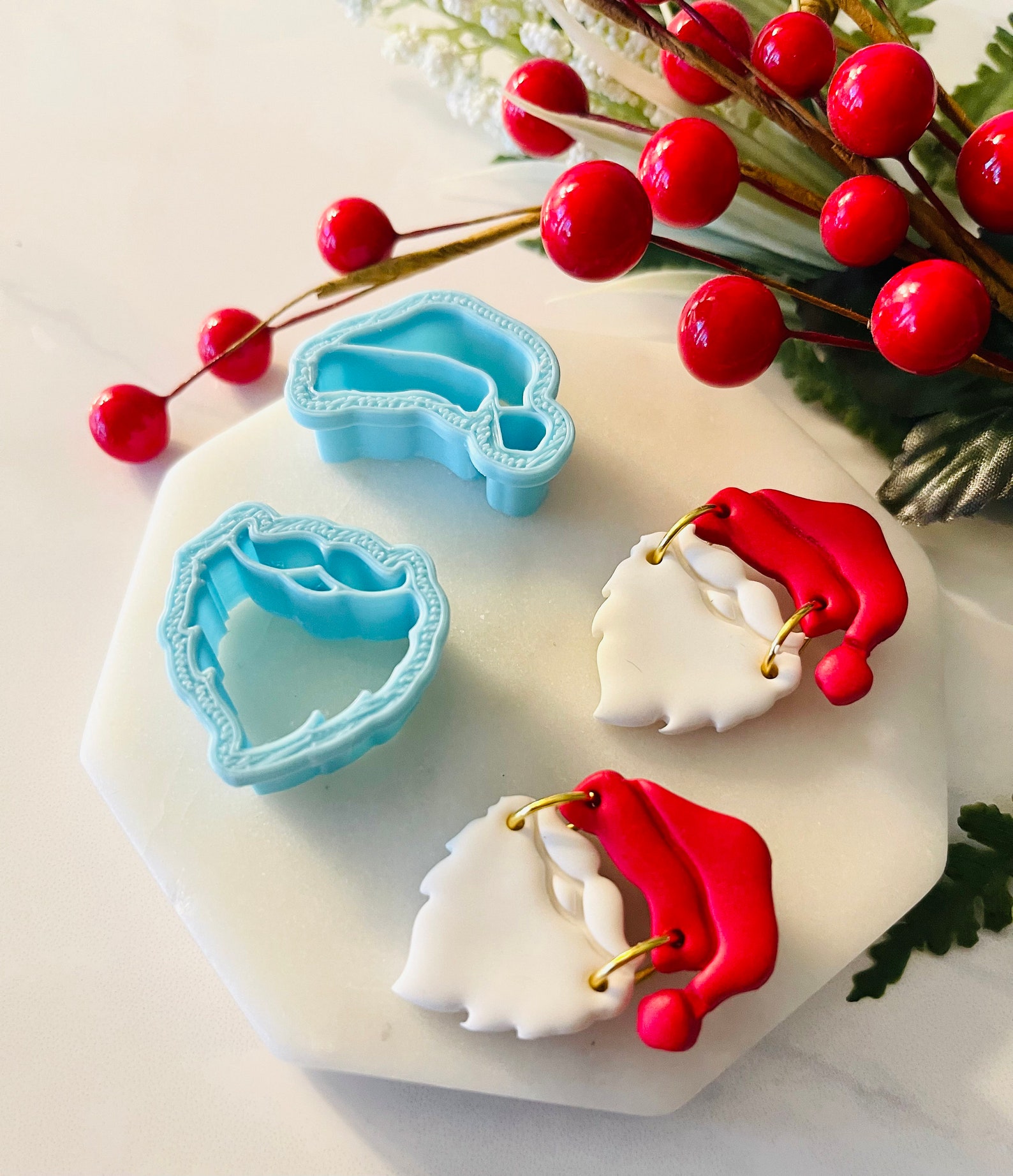Clay Cutter Set Santa Hat Santa Beard Holiday Clay Mold - Etsy