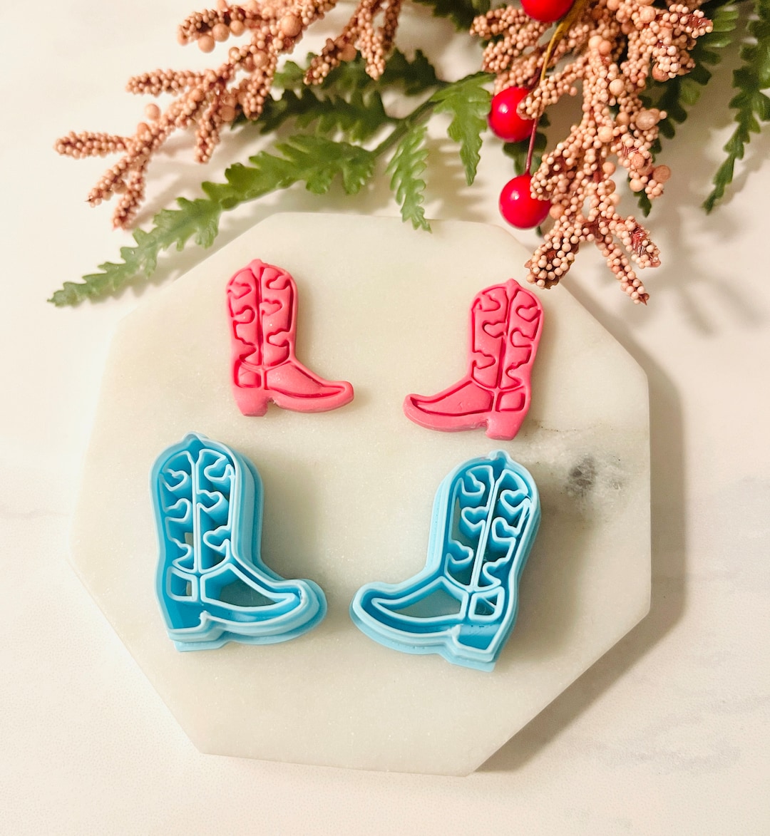 Heart Boots, Polymer Clay Cutter, Boot Silhouette, Cowboy Boots, South ...