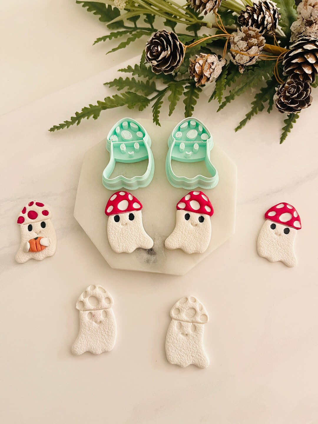 Mushroom Ghost Set, Clay Cutters, Ghost Silhouette, Ghost Shape ...