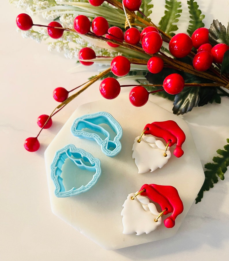 Clay Cutter Set Santa Hat Santa Beard Holiday Clay Mold - Etsy