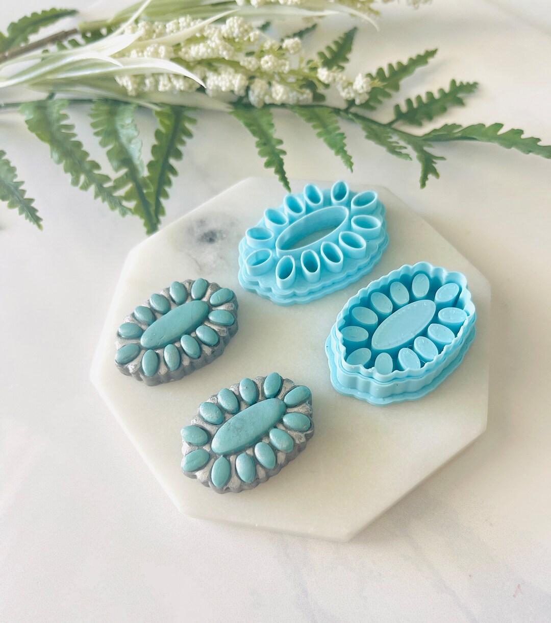 Oval Turquoise Pendant Cutter Set, Oval Pendant, Turquoise Medallion ...