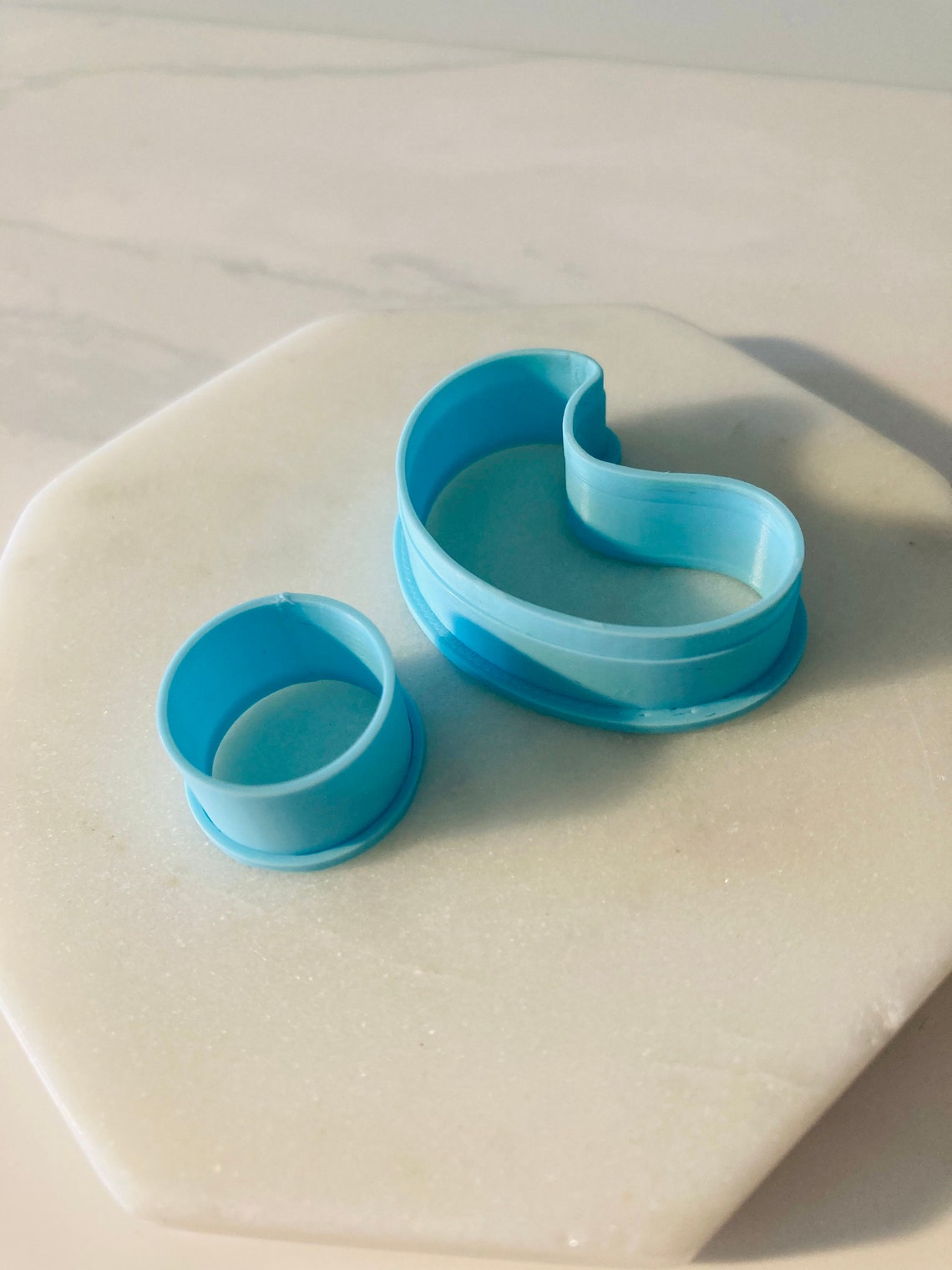 Abstract Bean Shape Clay Cutter Rounded L Shape Pendant - Etsy