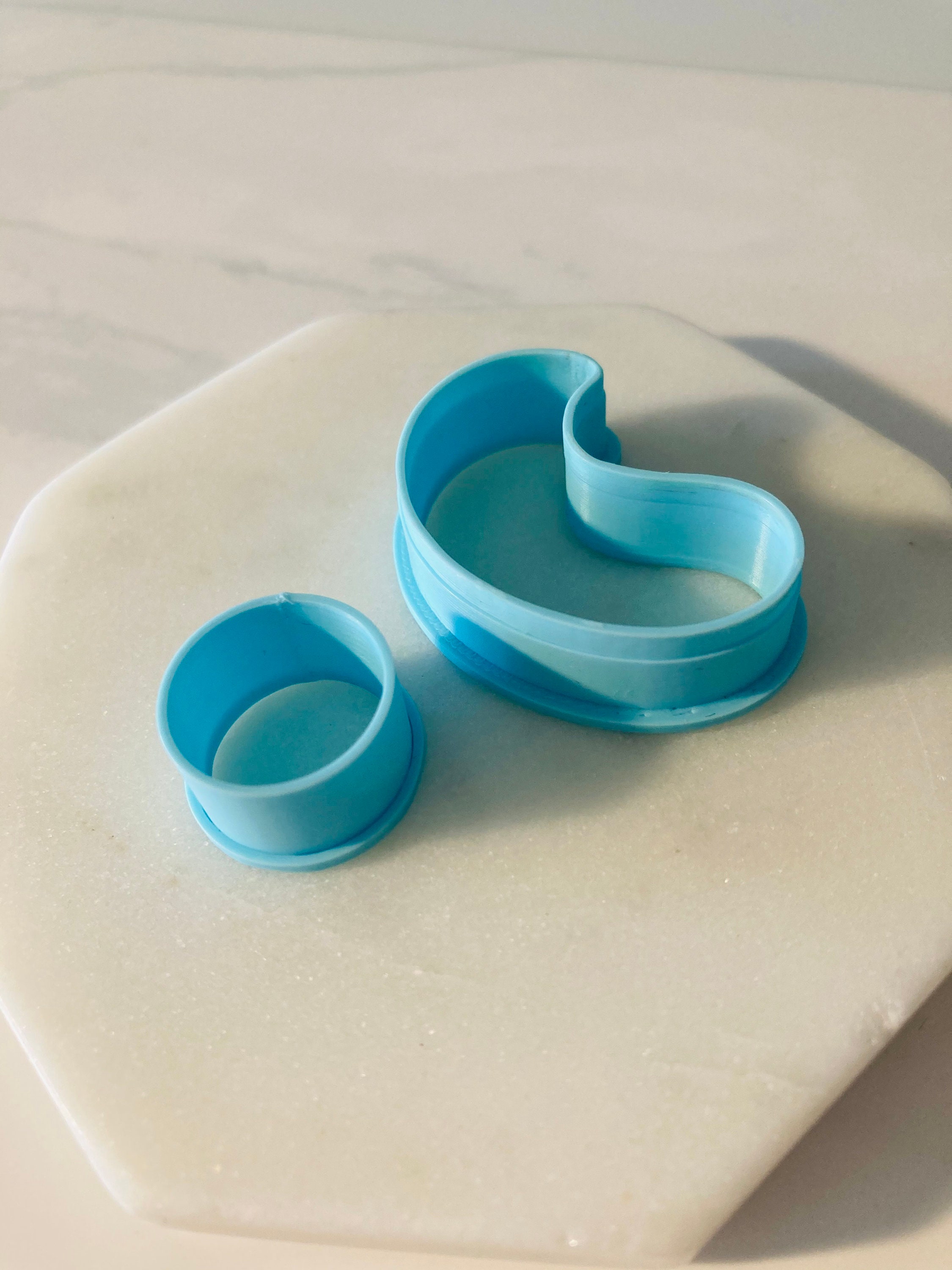 Abstract Bean Shape Clay Cutter Rounded L Shape Pendant - Etsy