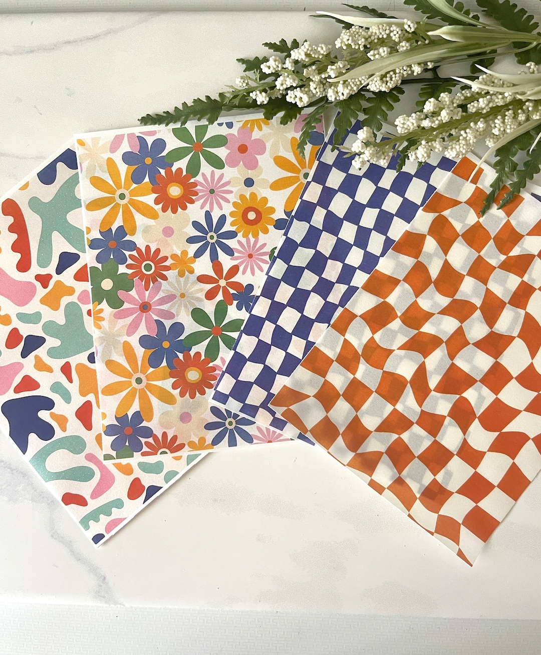 Matisse & Floral Clay Transfer Paper: Retro Bold Pattern Set, Polymer ...