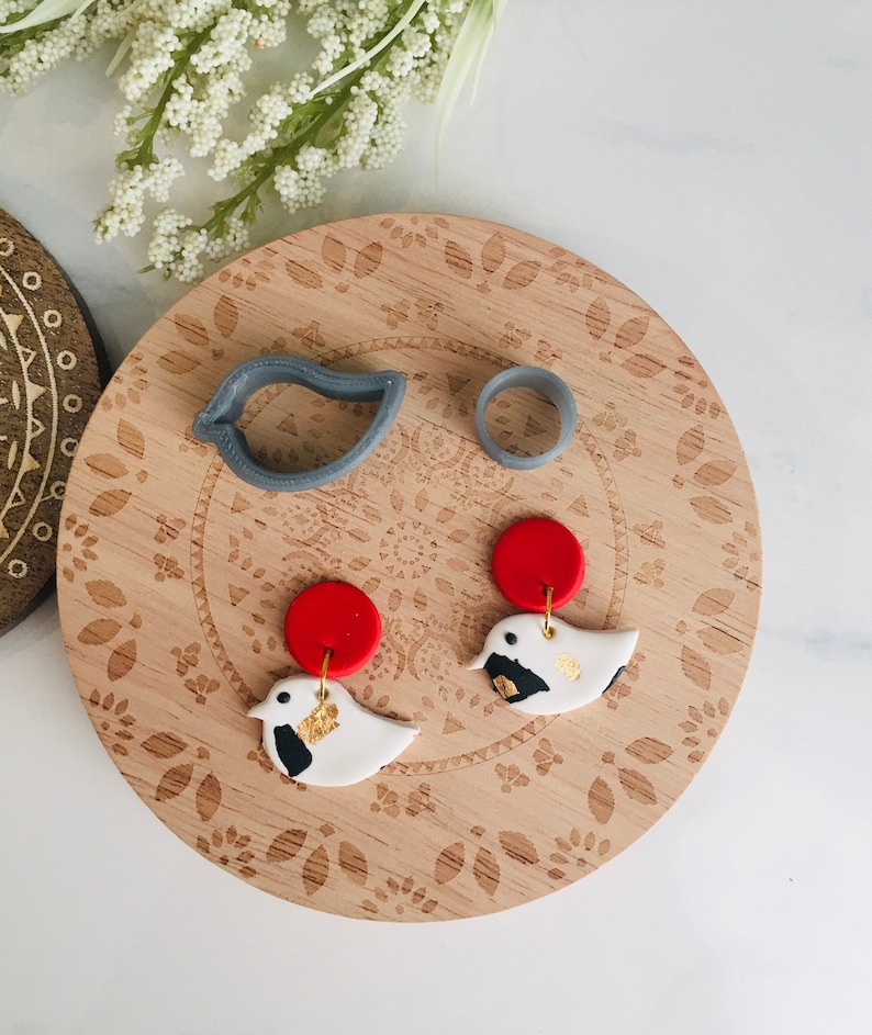 Bird Shape Clay Cutter Bird Silhouette Circle Shape Pendant - Etsy