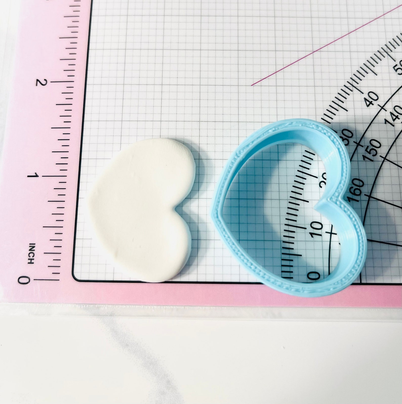 Heart Shape Clay Cutter Set Rounded Heart Heart Stud Heart - Etsy