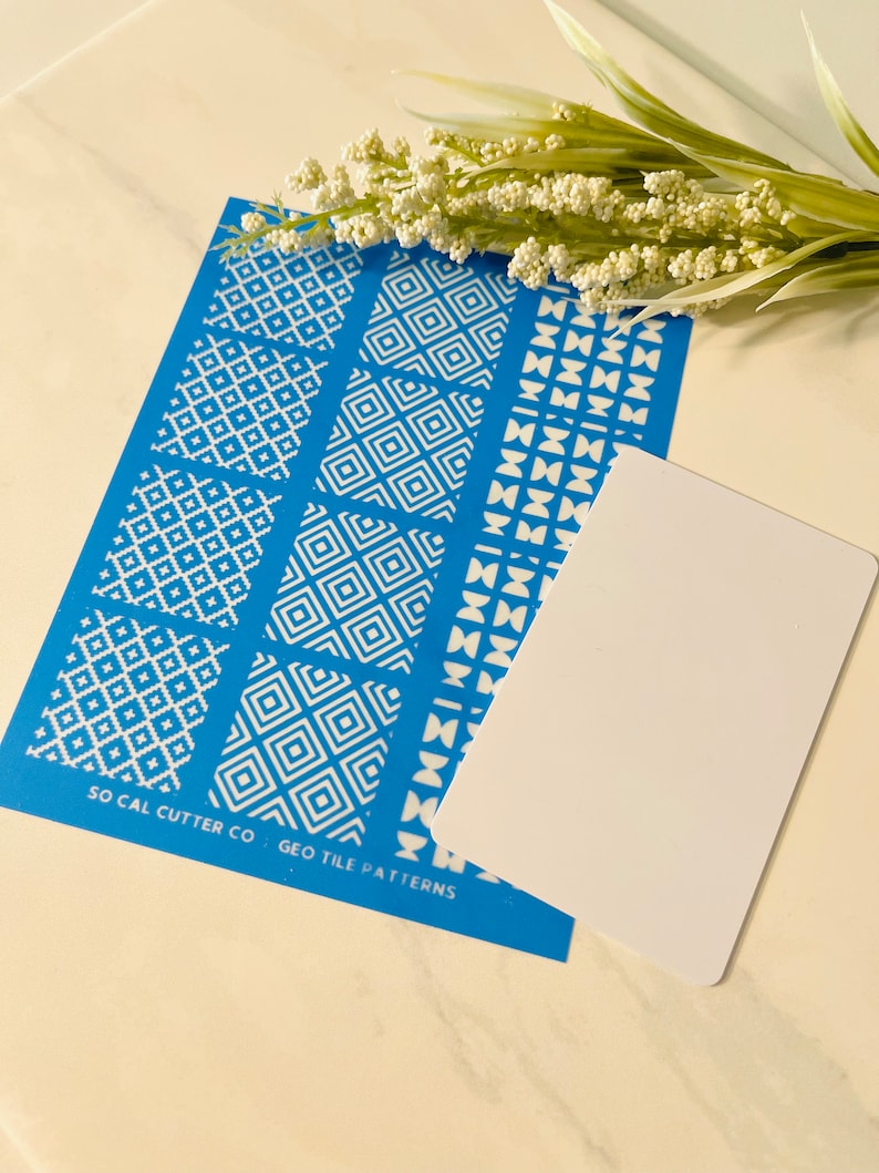 Clay Silk Screen Stencil Geometric Tile Pattern Clay Stencil - Etsy