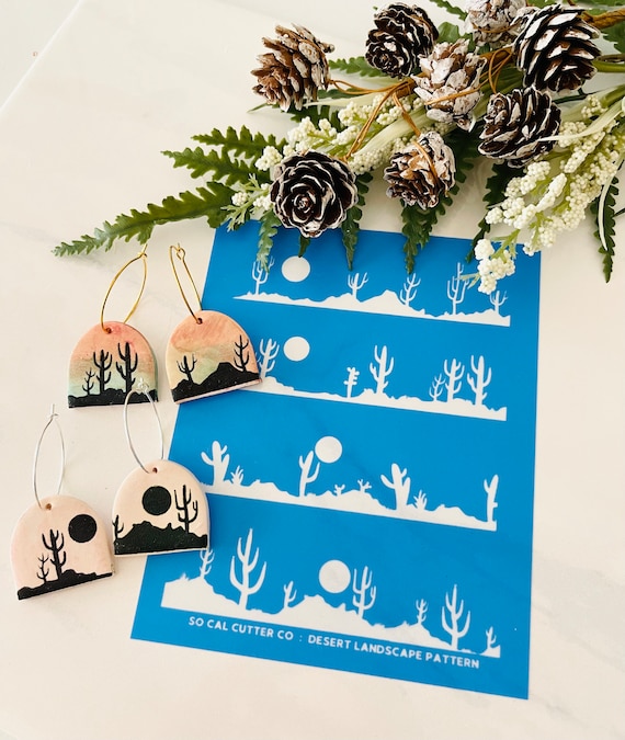 Clay Silk Screen Stencil Desert Landscape Patterns Clay - Etsy