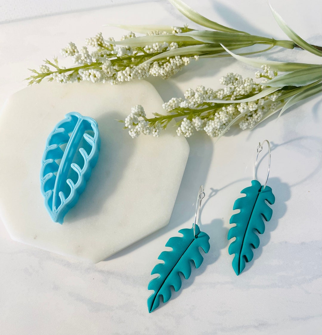 Leaf Imprint Clay Cutter: Polymer Clay Earring Tool - Etsy