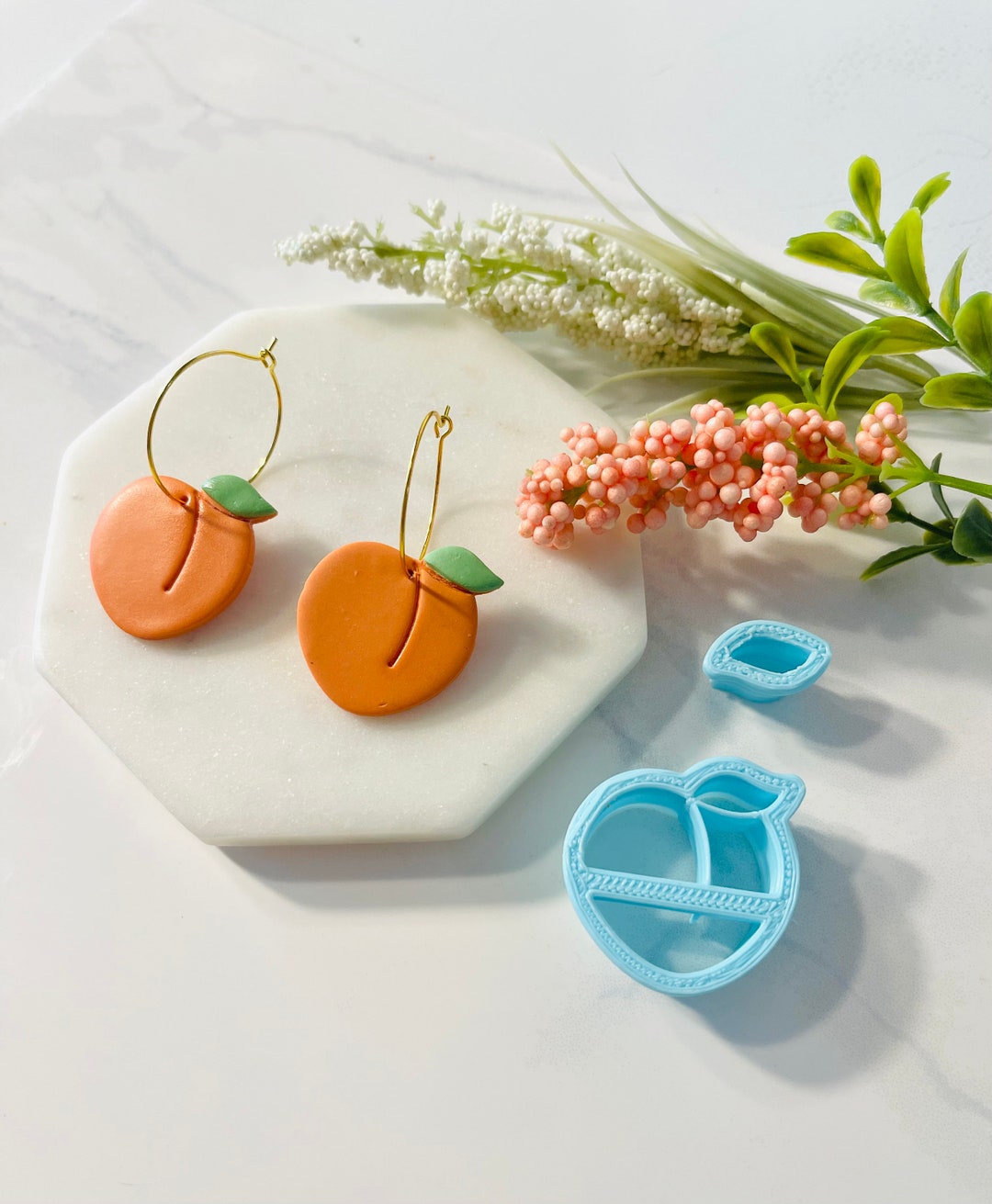 Peach, Clay Cutter, Peach Shape, Leaf Shape, Leaf Cutter, Fruit Shape ...