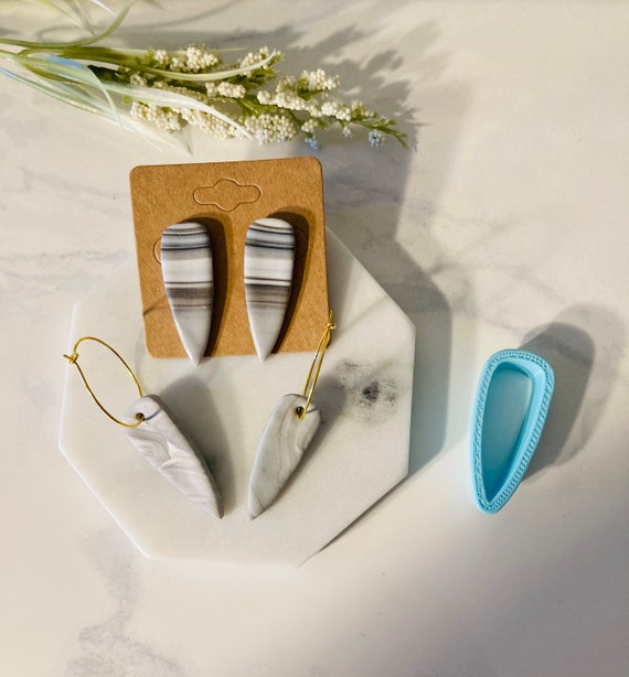 Elongated Pendant Stud Clay Cutter Shark Tooth Dagger - Etsy