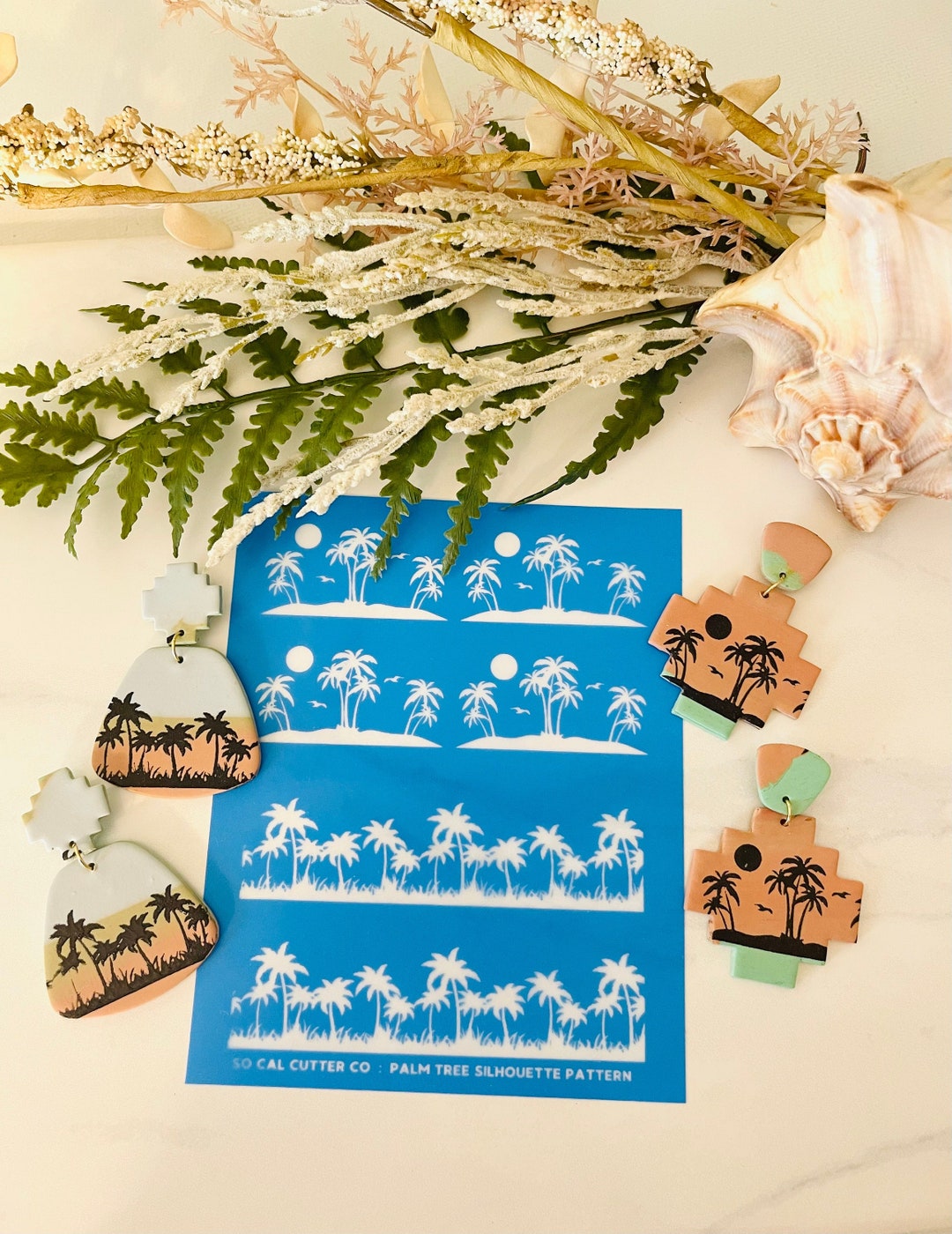 Palm Tree Silhouette Clay Silk Screen Stencil: Polymer Clay Art - Etsy