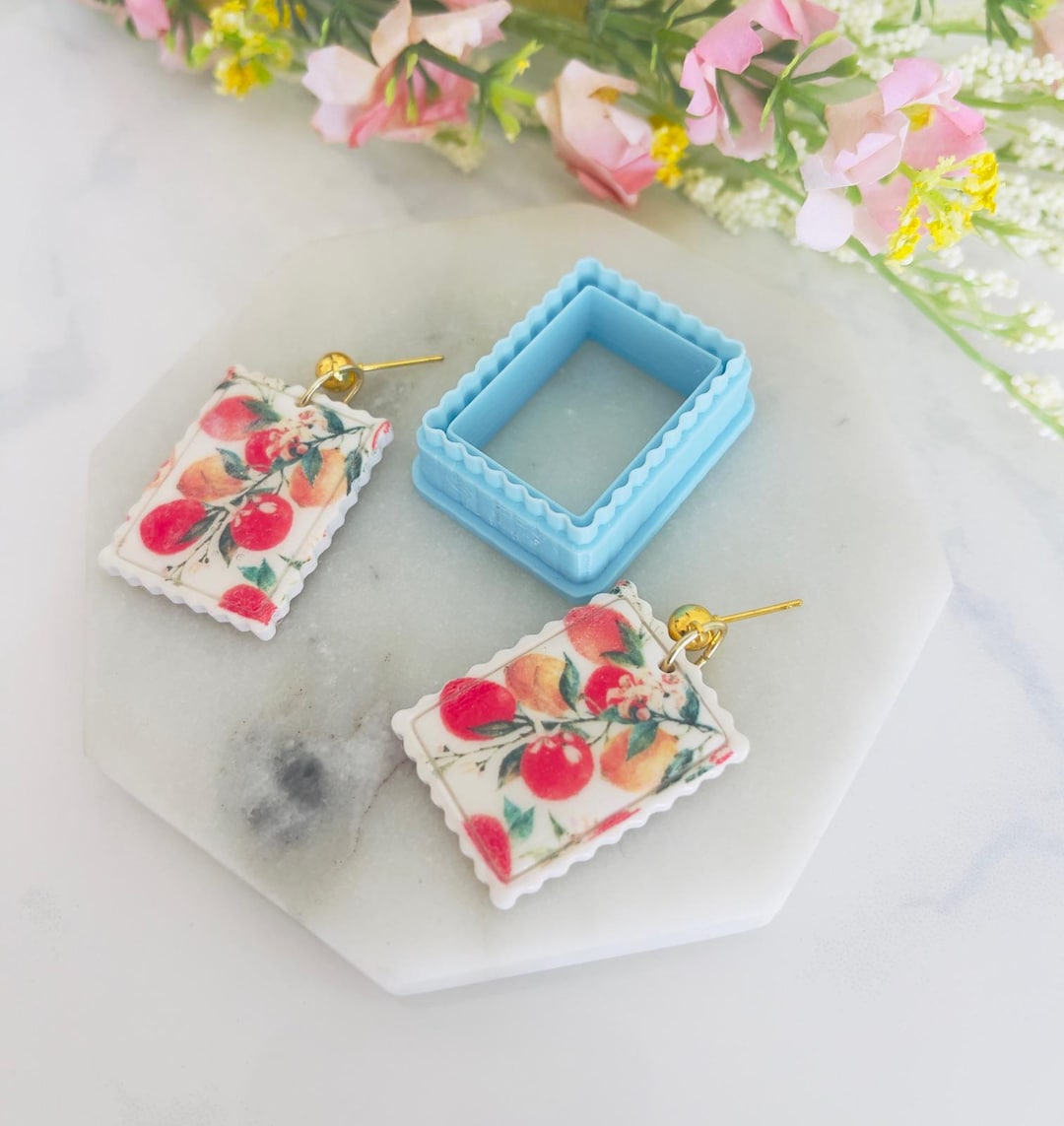 Postage Stamp Polymer Clay Cutter: Scalloped Vintage Frame - Etsy