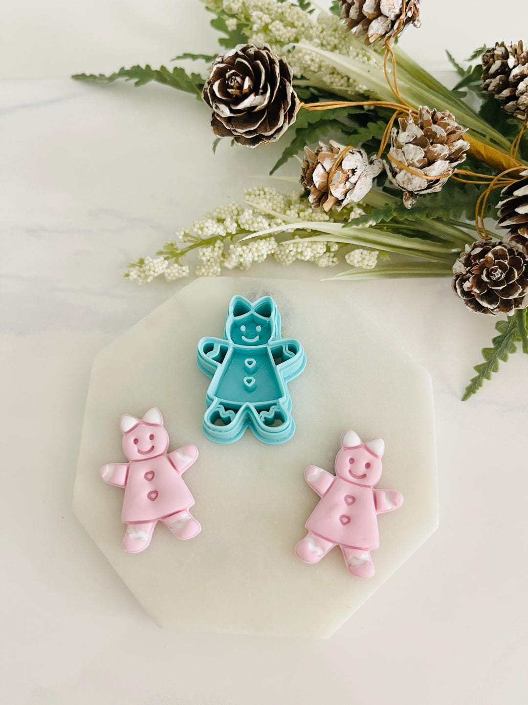 Gingerbread Cutter, Gingerbread Shape, Gingerbread Girl With Bow, Clay ...