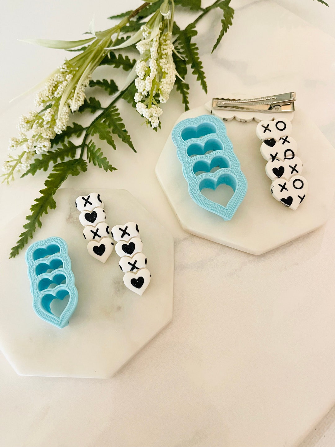 Stacked Hearts Cutter Set, Heart Barrette, Heart Shape , Valentine ...