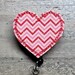 Chevron Striped Heart Valentine's Day Badges Love Badges Heart Badges ...