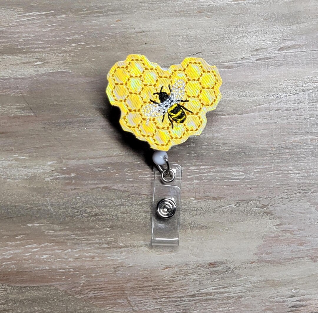 Honey Bee and Honeycomb | Bee Badges | Spring Badges | Animal Badges ID ...
