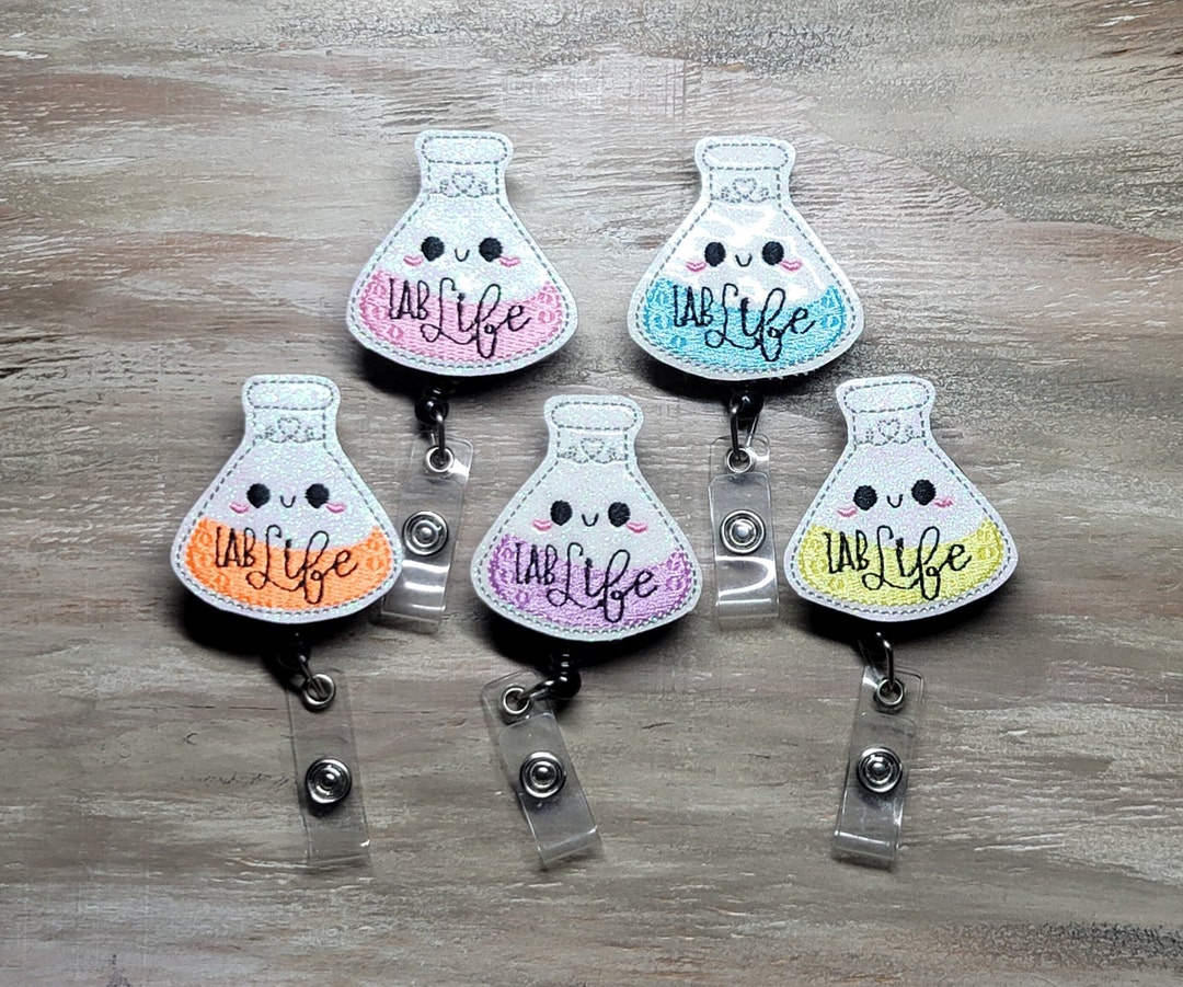 Lab Life Flask | Laboratory Badges | Lab Badges | Science Badges ...