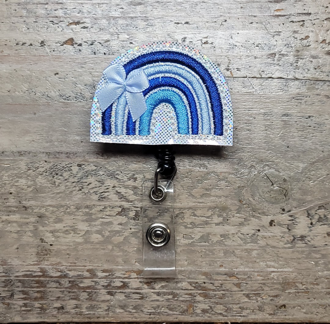 Blue Rainbows | Summer | Rainbow Badges | Nurse Badges | RN Badges ...