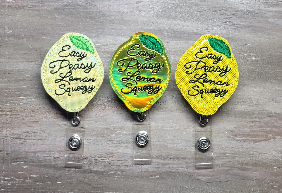 Easy Peasy Lemon Squeezy | Fruits | Lemons | Food | Funny Badges ...