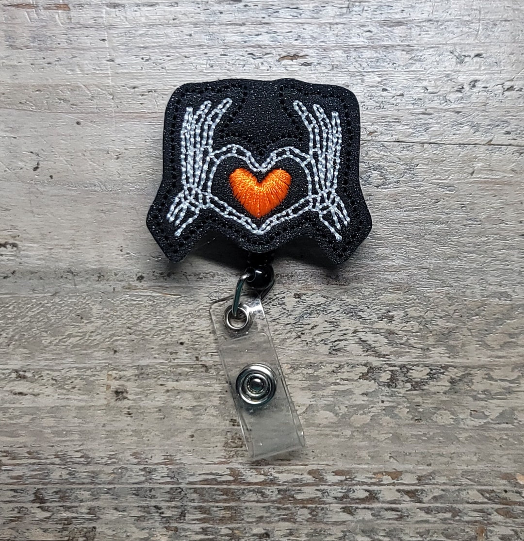 Skeleton Hands and Heart | Halloween Badges | Skeleton Badges | Heart ...
