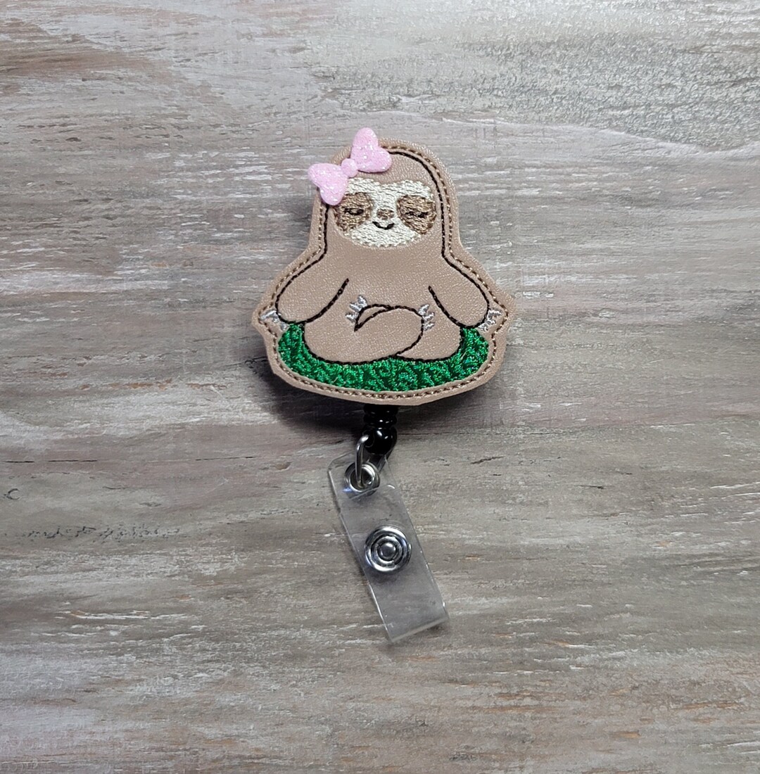 Meditating Sloth Animal Badges Sloth Badges Medical Badges Nurse Badges ...